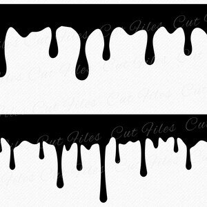 Dripping Borders SVG Vector, Seamless Dripping Elements Design, Paint ...