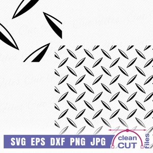 Diamond Plate Patterns SVG Vector Bundle Clipart Files, Seamless ...