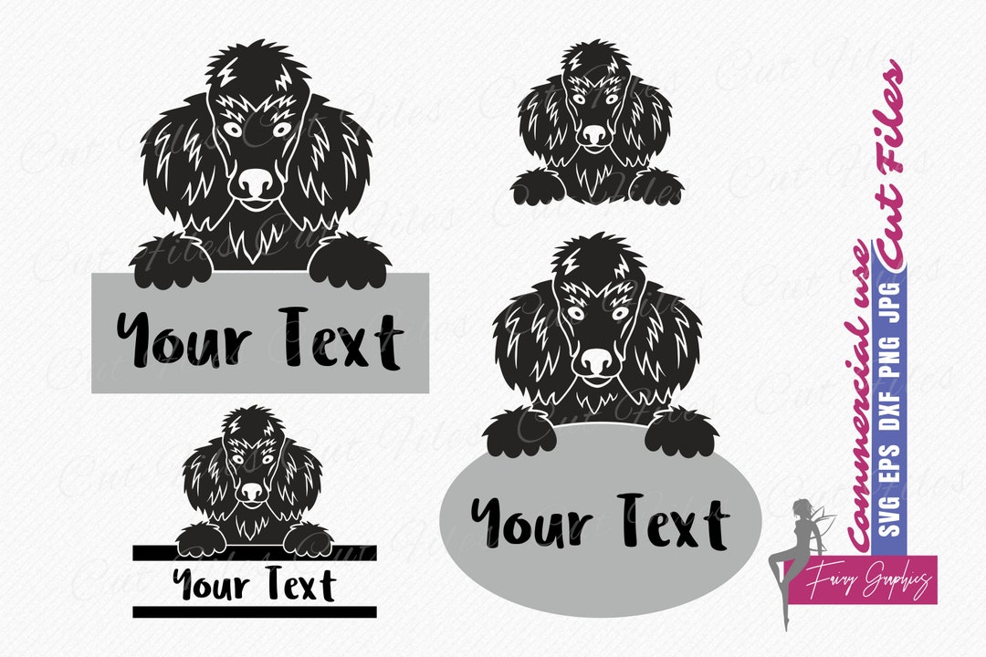 Poodle Head SVG Dog, Poodle SVG Monogram Dog, Dog SVG, Vector Cutting ...