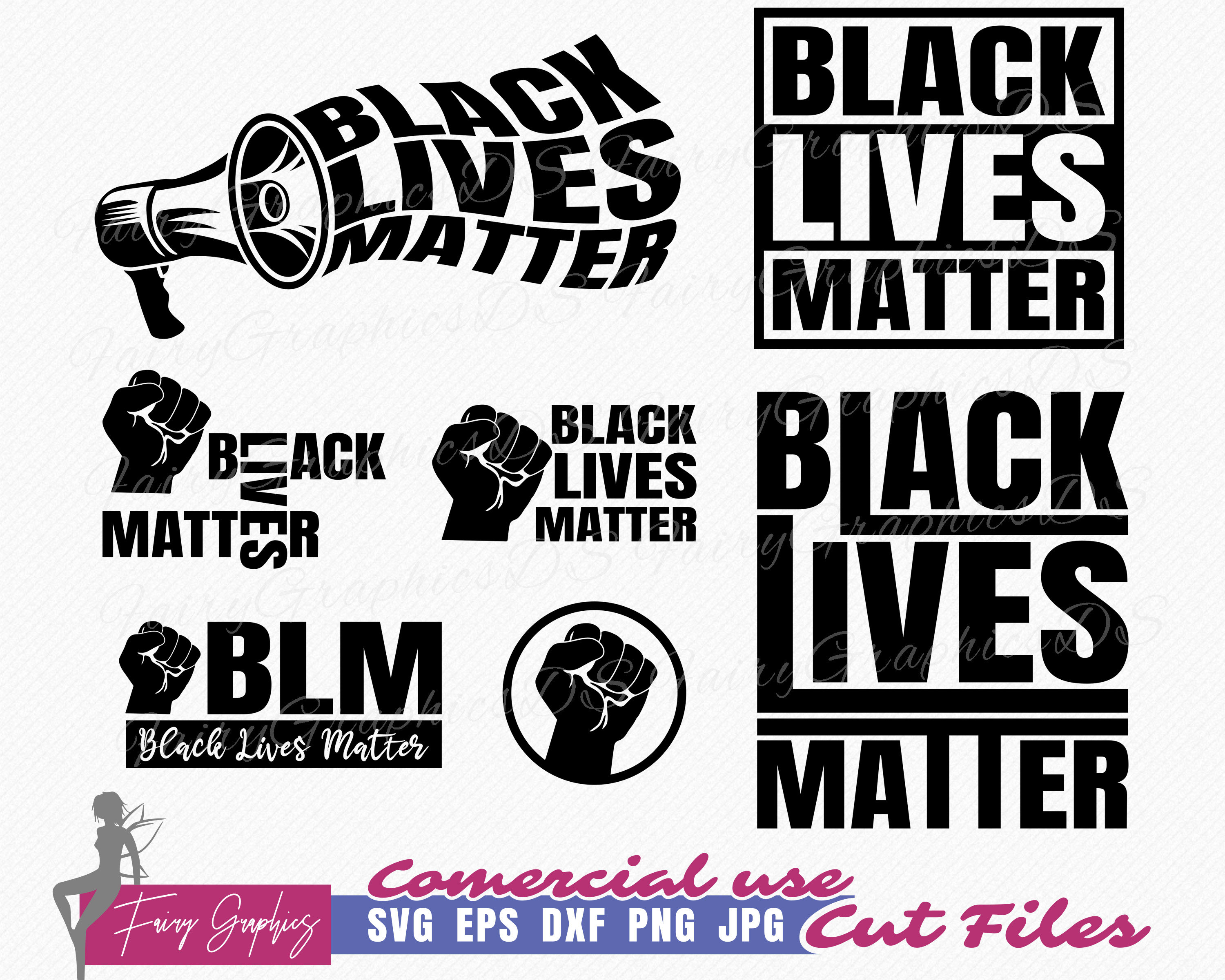 Black Lives Matter SVG Black Protest SVG Cutting Files Black - Etsy