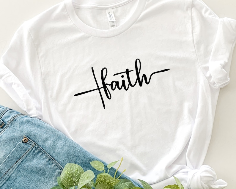 Faith Cross Svg Religious Svg Spiritual T Shirt Design Etsy