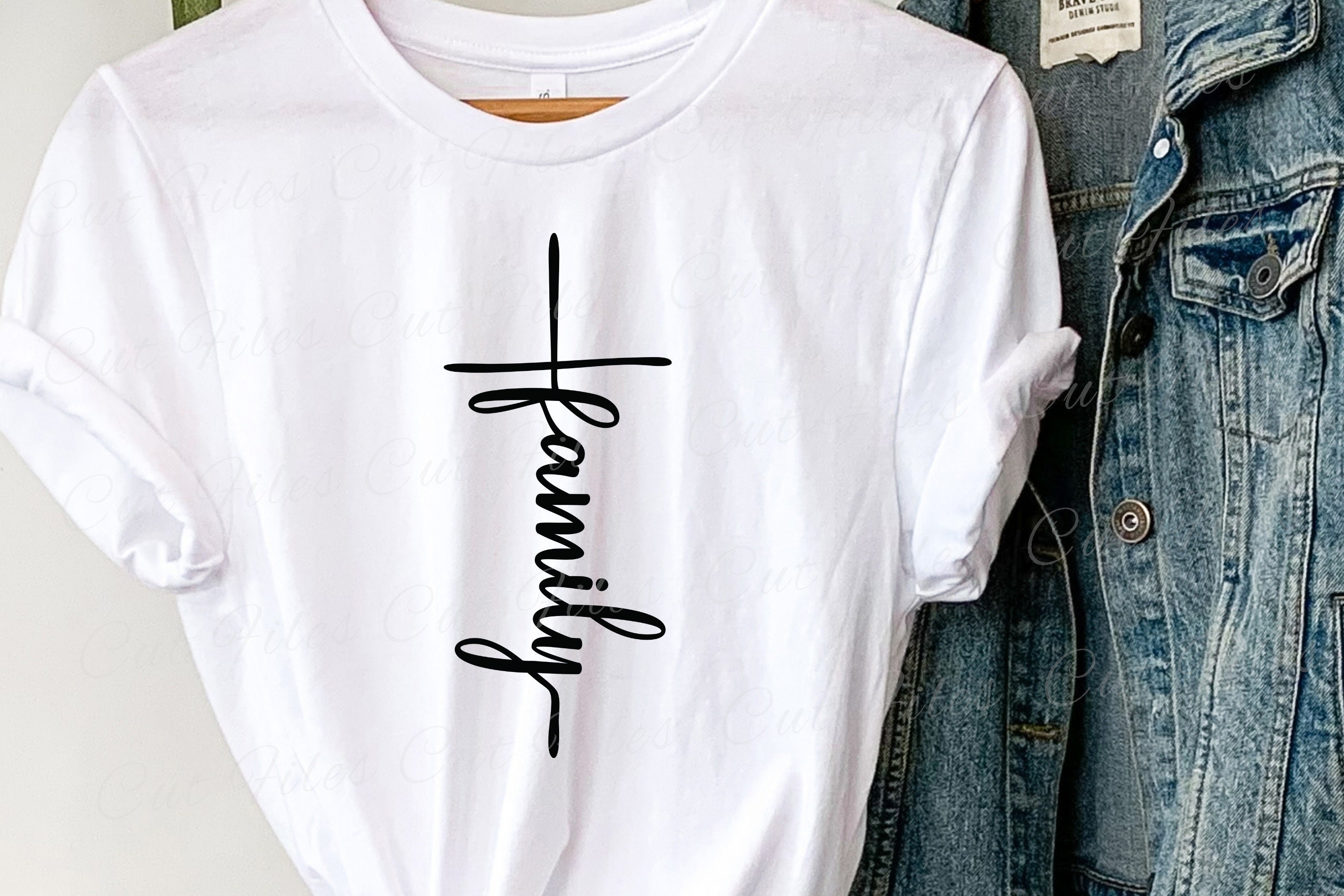 Family Cross SVG, Religious SVG, Spiritual T-shirt Design, Script Faith ...