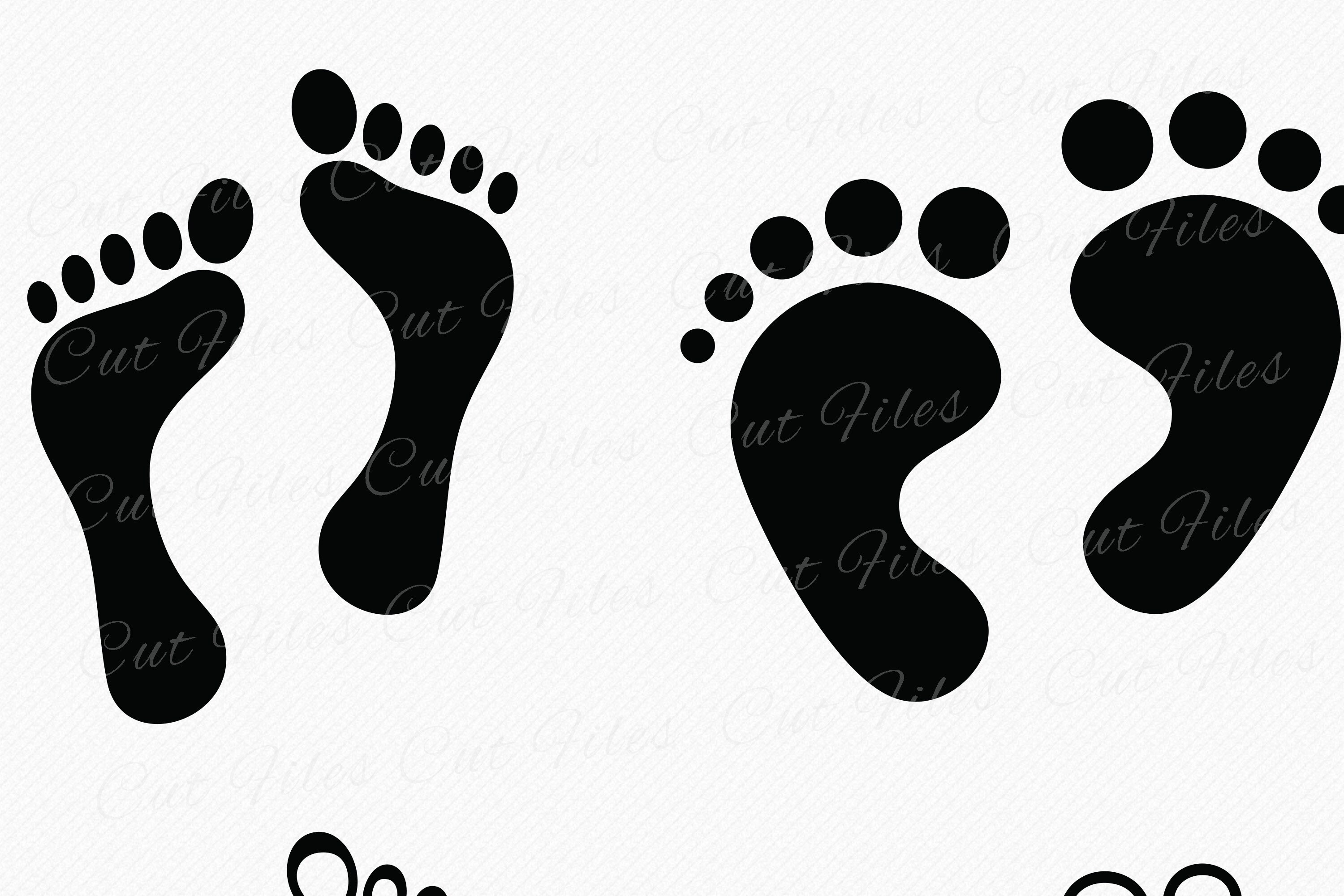 Footprint SVG Clipart Cut Files - Commercial Use Svg - Etsy