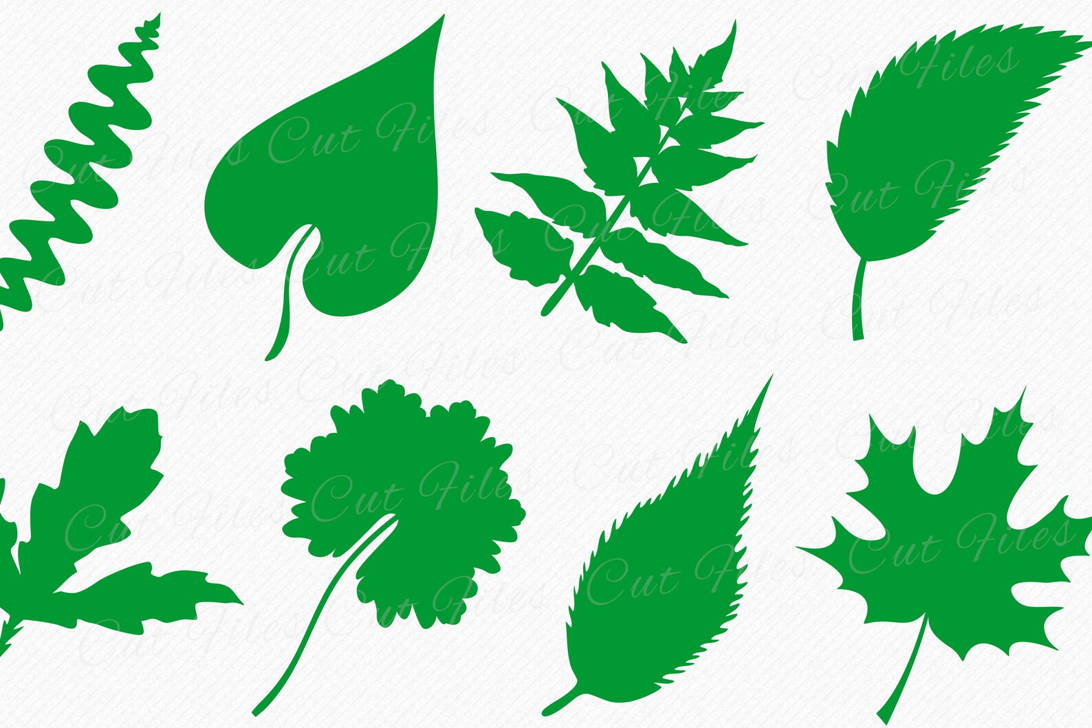 Forest Leaf SVG Bundle, Silhouette Leaf Vector and Clipart Files, 28 ...