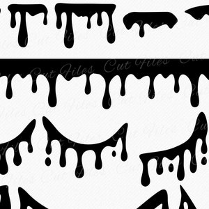 Dripping Elements SVG Vector, DIY Dripping Text Design, Drip Template ...