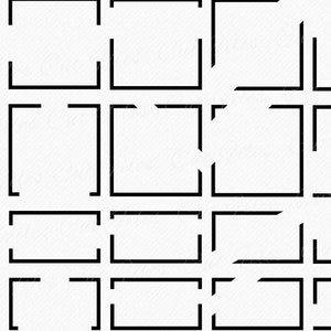 Open Rectangle SVG Vector Bundle, Split Square and Rectangle Outline ...