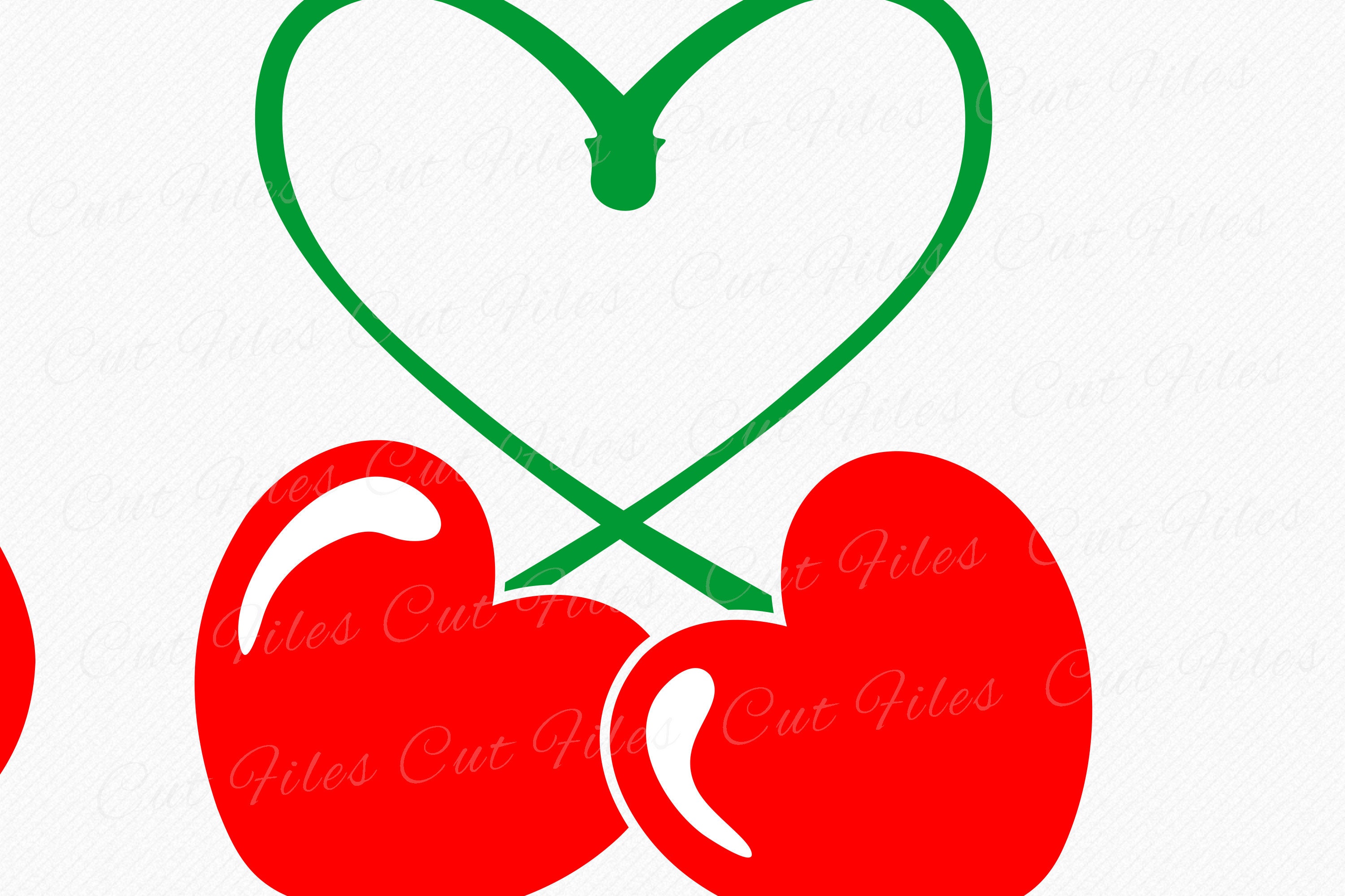 Cherry Heart SVG, Fruit SVG, Cherry Clipart PNG - Cutting and Clipart ...