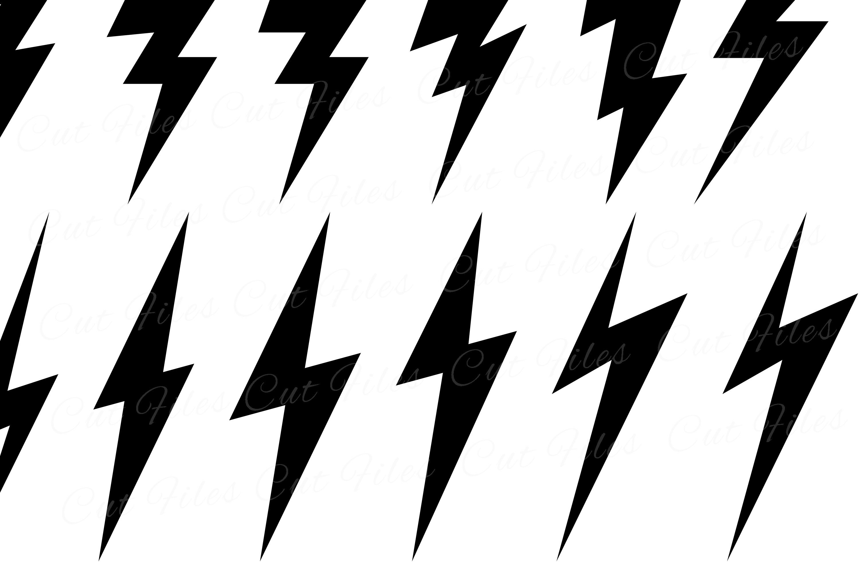 Lightening Bolt SVG Thunder Cutting and Clipart Files - Etsy