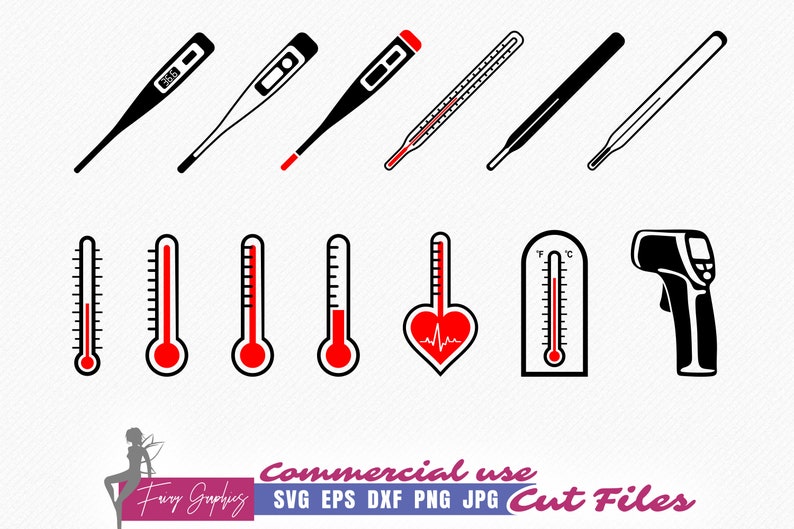 Thermometer SVG Bundle Doctor SVG Hospital Vector and - Etsy