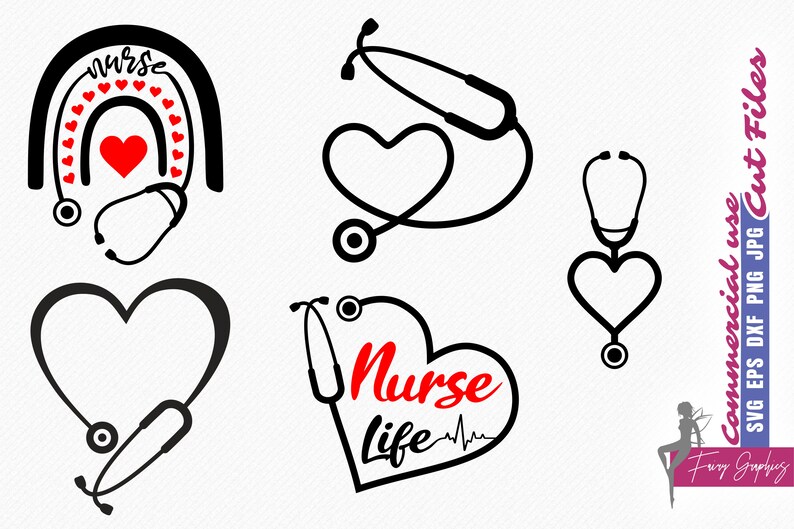 Nurse Heart SVG Nurse Life Vector Files Nursing SVG - Etsy