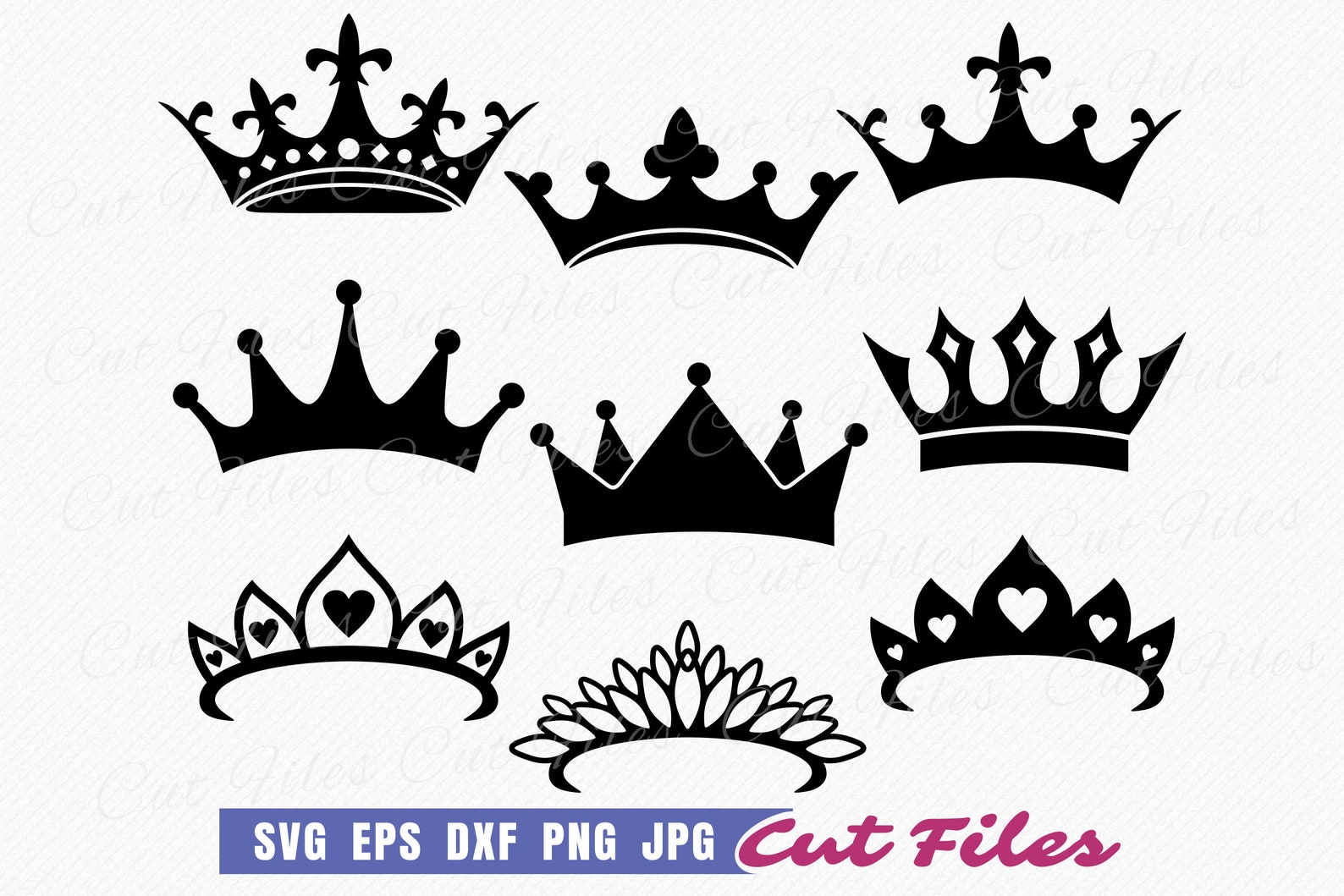 Crown SVG Bundle Crown Template Crowns SVG Cricut Queen - Etsy