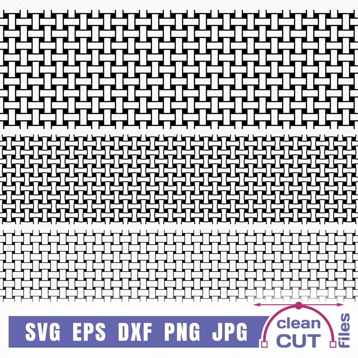 Basket Weave Patterns SVG Bundle, Seamless Basket Weave Template ...