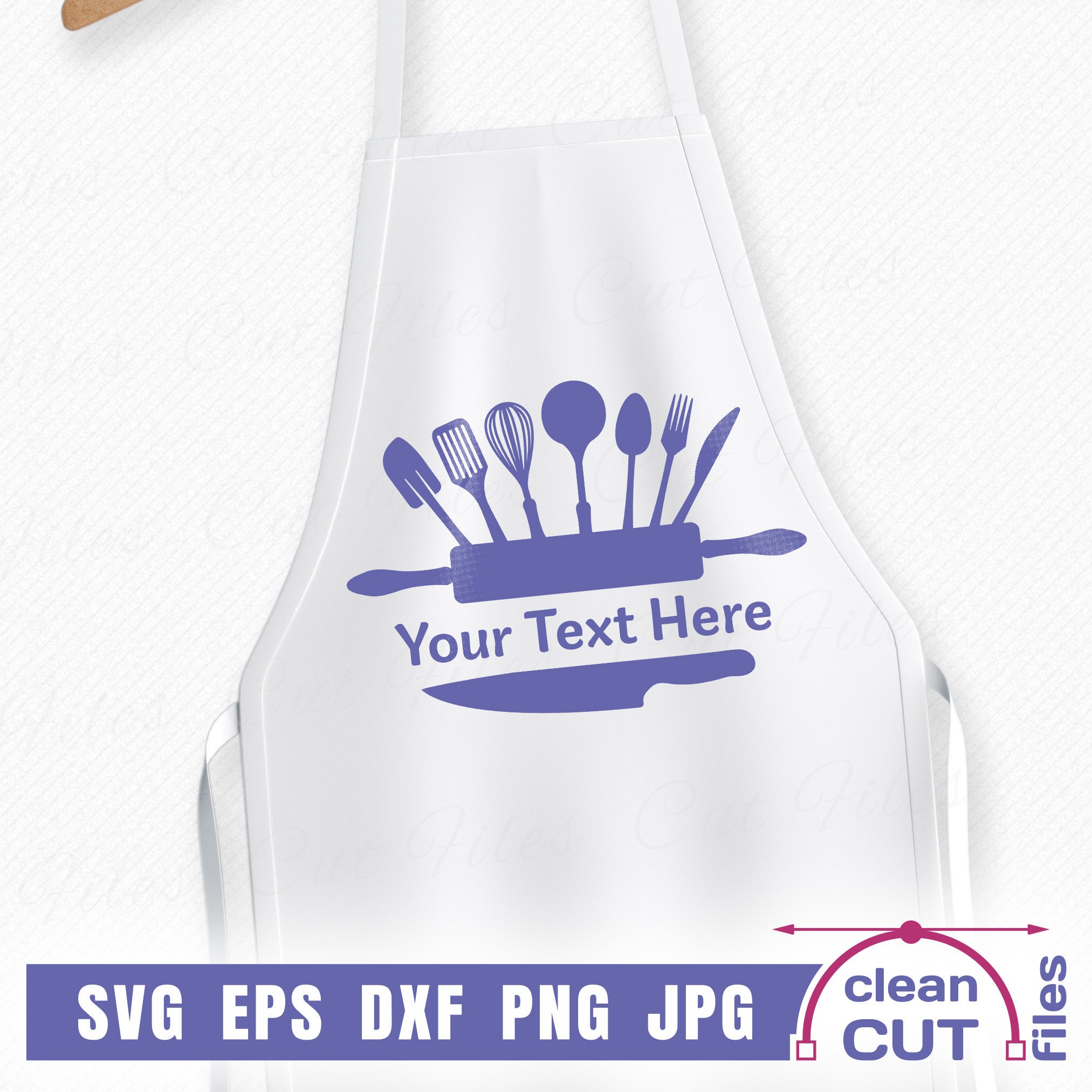 Kitchen Monogram SVG Utensils Split, Baking Tools Frame Cutting and ...