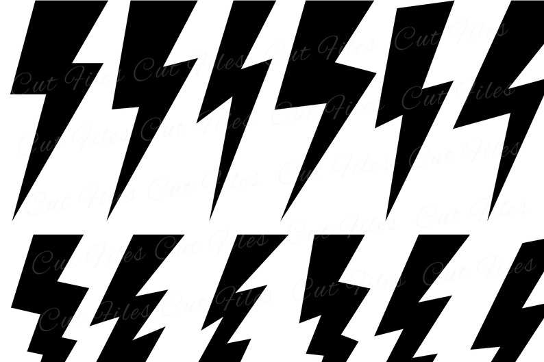 Lightening Bolt SVG | Thunder Cutting and Clipart Files - Commercial ...