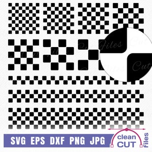 Rounded Checker Patterns SVG Bundle, Border Background Square Frames ...