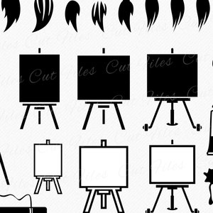 Art Supplies SVG Bundle Painting Tools, Paint Brush SVG, Painting ...