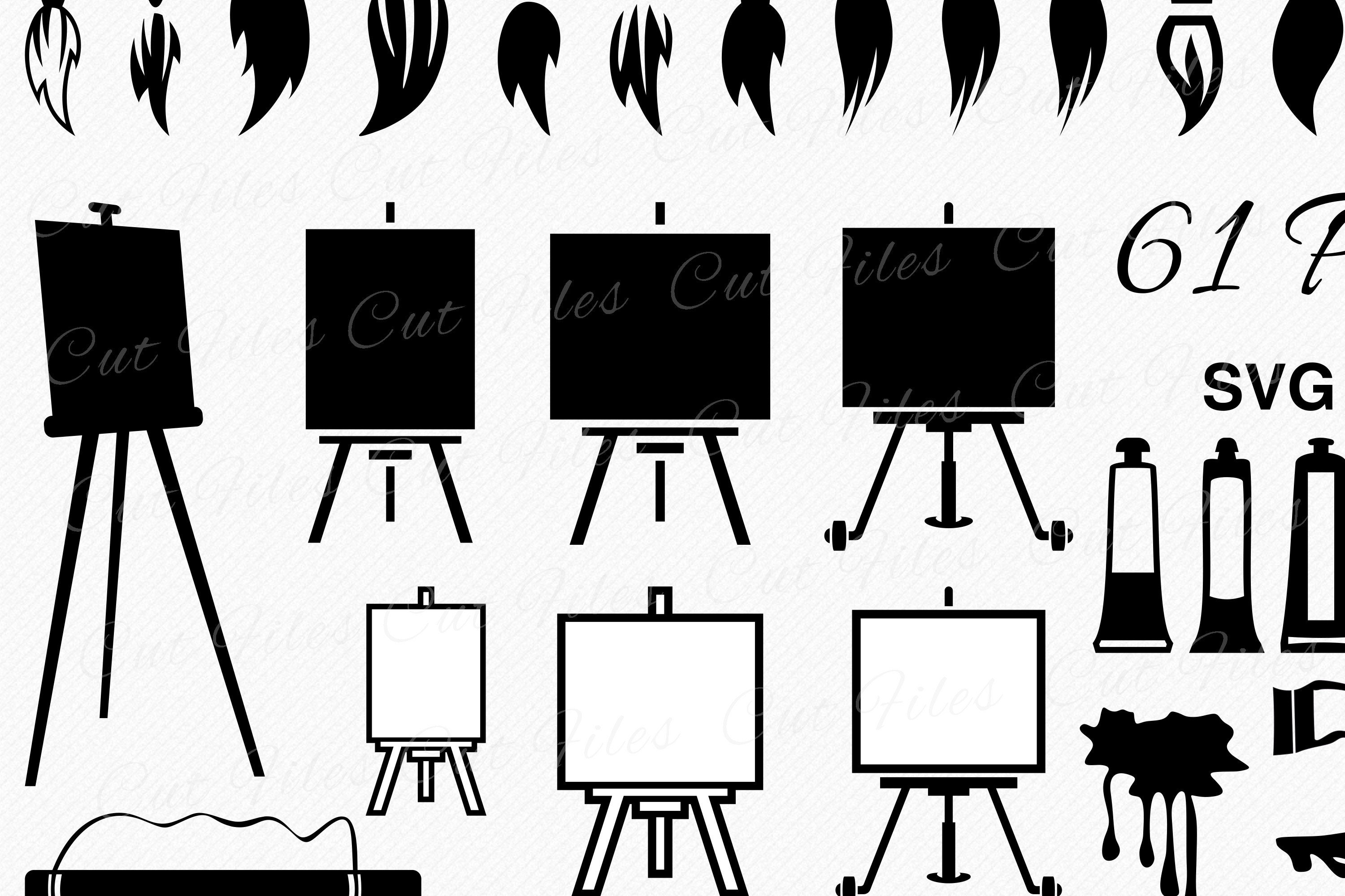Art Supplies SVG Bundle Painting Tools Paint Brush SVG - Etsy