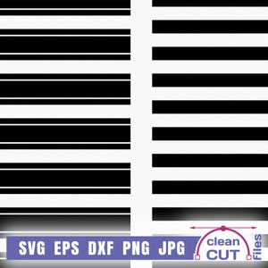 Seamless Stripes Pattern SVG Vector Bundle, Thick and Thin Lines ...