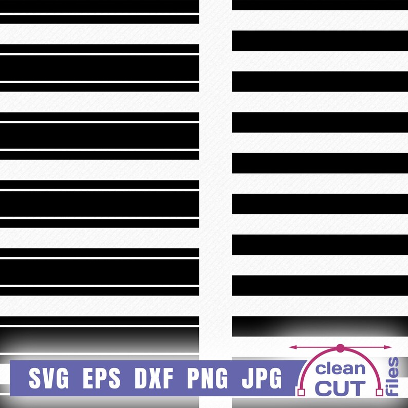 Seamless Stripes Pattern SVG Vector Bundle, Thick and Thin Lines ...