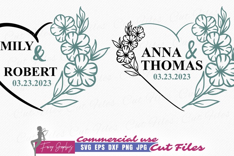 Wedding SVG Bungle Wedding Signs Marriage Name Frame - Etsy