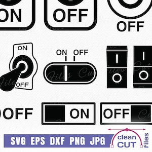 On off Power Button SVG Bundle Toggle Switch, Power Symbol on Off ...