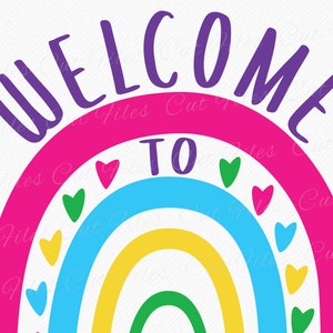 3rd Grade Rainbow SVG, Welcome to Third Grade Rainbow SVG, Back to ...
