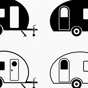 Vintage Caravan SVG Vector Camper Bundle, Vector and Clipart Files for ...