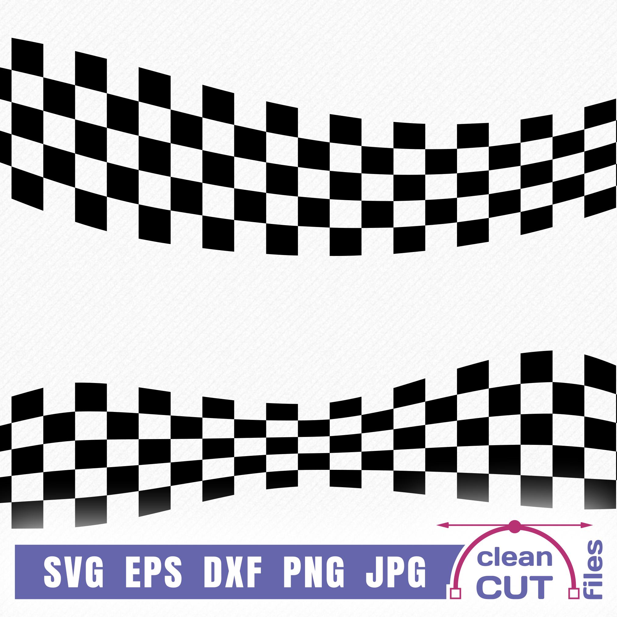 Checkerboard Line Border SVG, Twisted Checker Frame Pattern, Finish ...