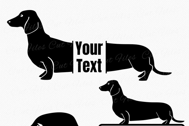 Weiner Dog SVG, Dachshund SVG Monogram Dog, Dog SVG, Vector Cutting and ...