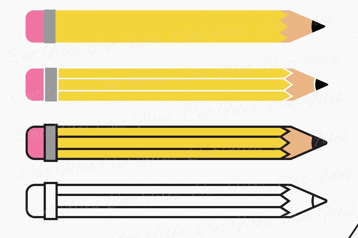 Pencil SVG Bundle, 17 Vector Pencil, School Pencil SVG, Pencil Clipart ...