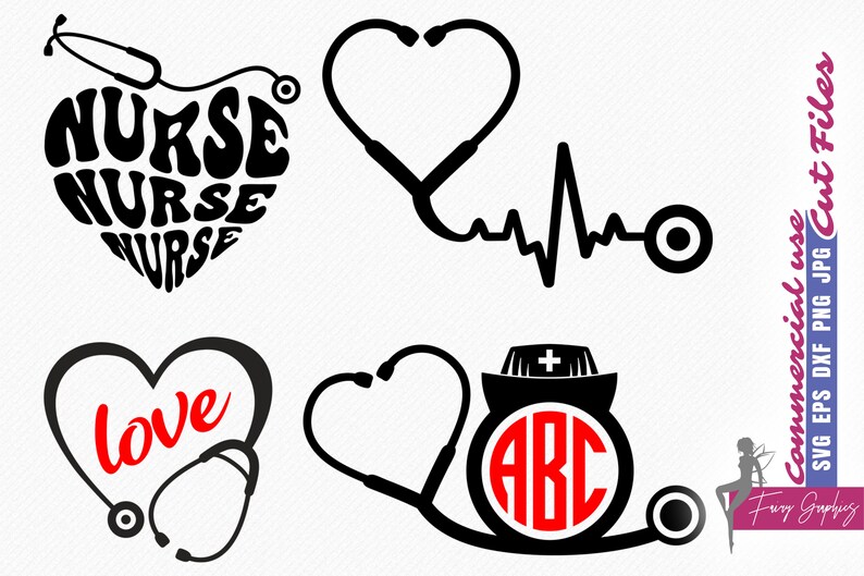 Nurse Heart SVG Nurse Life Vector Files Nursing SVG - Etsy