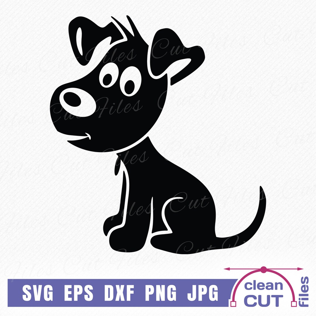 Cute Dog SVG, Cricut Silhouette Vector Cutting and Clipart Files - Etsy