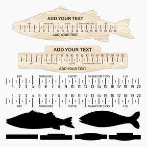 Fisherman's Ruler Svg - Fish Ruler SVG – Fishing Measurement Clipart ...
