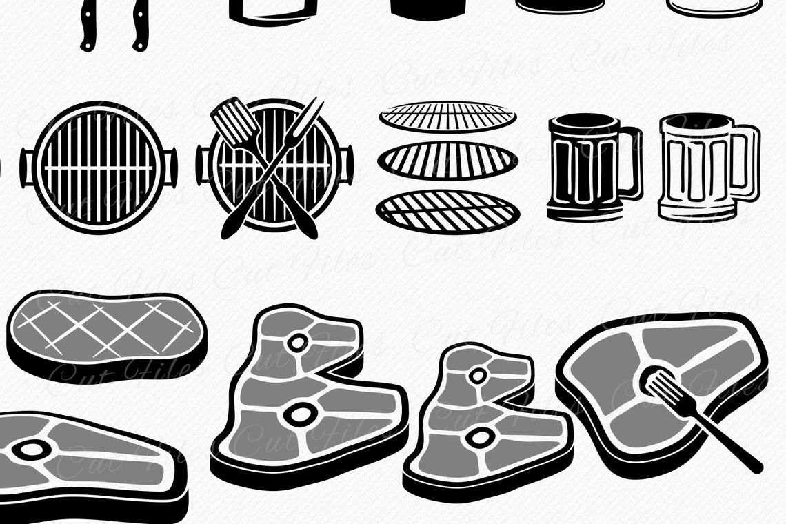 Barbecue SVG Bundle 54 BBQ Vector Grill Cutting and Clip Art - Etsy