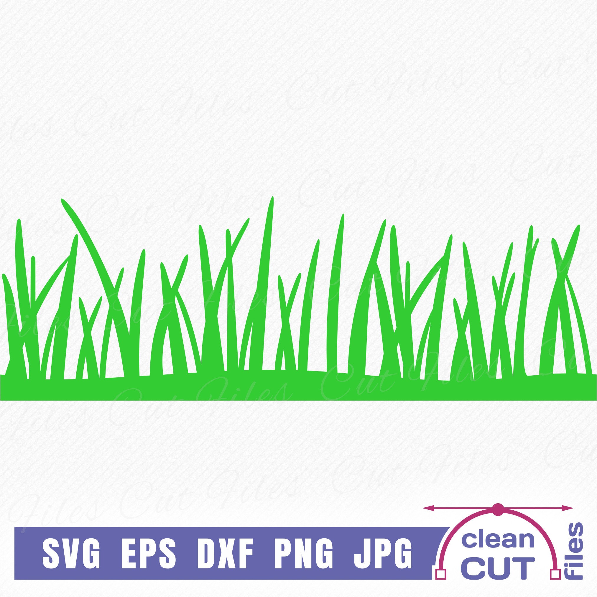 Grass SVG Vector Bundle, Row of Lawn Monogram Landscape Frame Clipart ...
