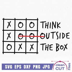 Think Outside the Box SVG Vector and Clipart File, Student Quote ...