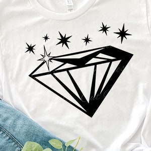Diamond SVG, Gem SVG, Emerald SVG, Diamond Clipart Wall Art Vector ...