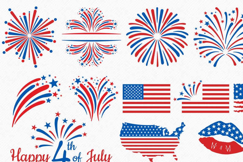Fireworks SVG Bundle Firecracker SVG 4th of July Firework - Etsy