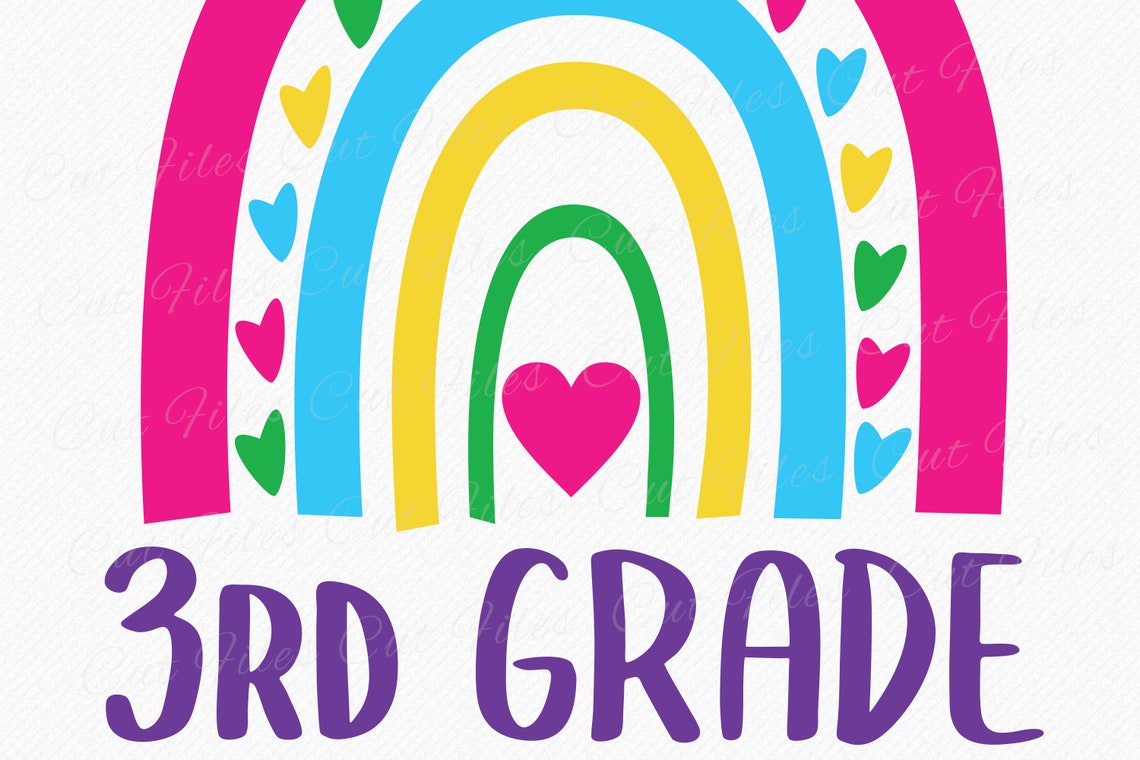 3rd Grade Rainbow SVG Welcome to Third Grade Rainbow SVG - Etsy