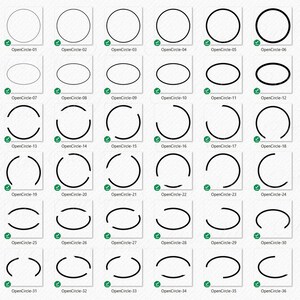 Open Circle and Еllipse SVG Vector Bundle, Split Outline Frame Png ...
