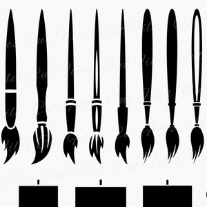 Art Supplies SVG Bundle Painting Tools, Paint Brush SVG, Painting ...