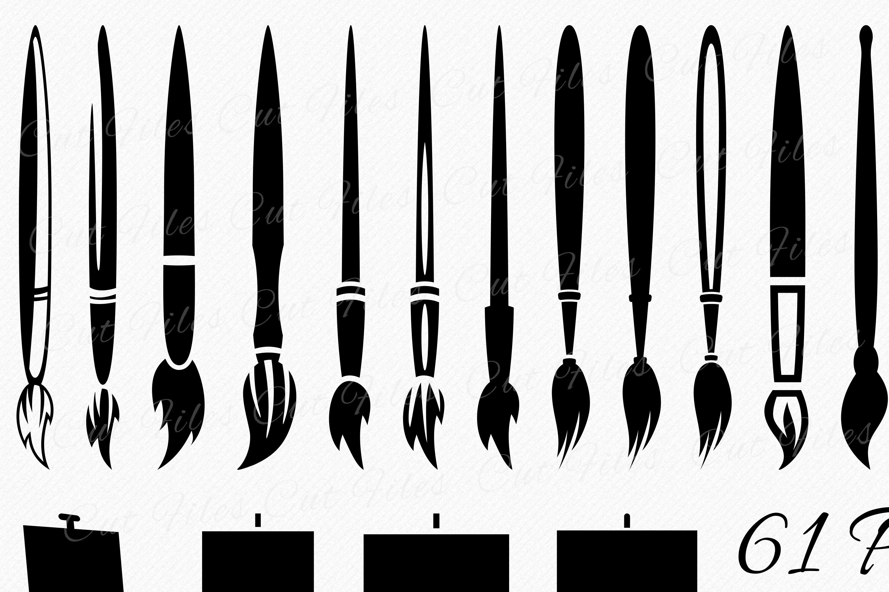 Art Supplies SVG Bundle Painting Tools Paint Brush SVG - Etsy