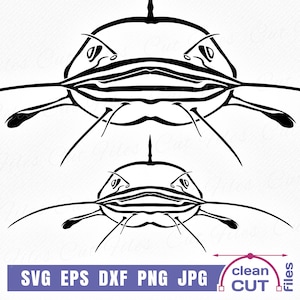 Catfish Head SVG Cutting Files, Catfishing Stencil, Car Decal ...