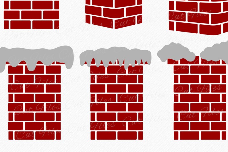 Christmas Chimney SVG Vector Bundle Cutting and Clipart Files - Etsy