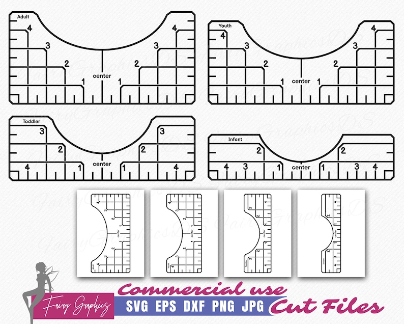 T-shirt Alignment Tool Printable PDF Template Alignment Ruler | Etsy