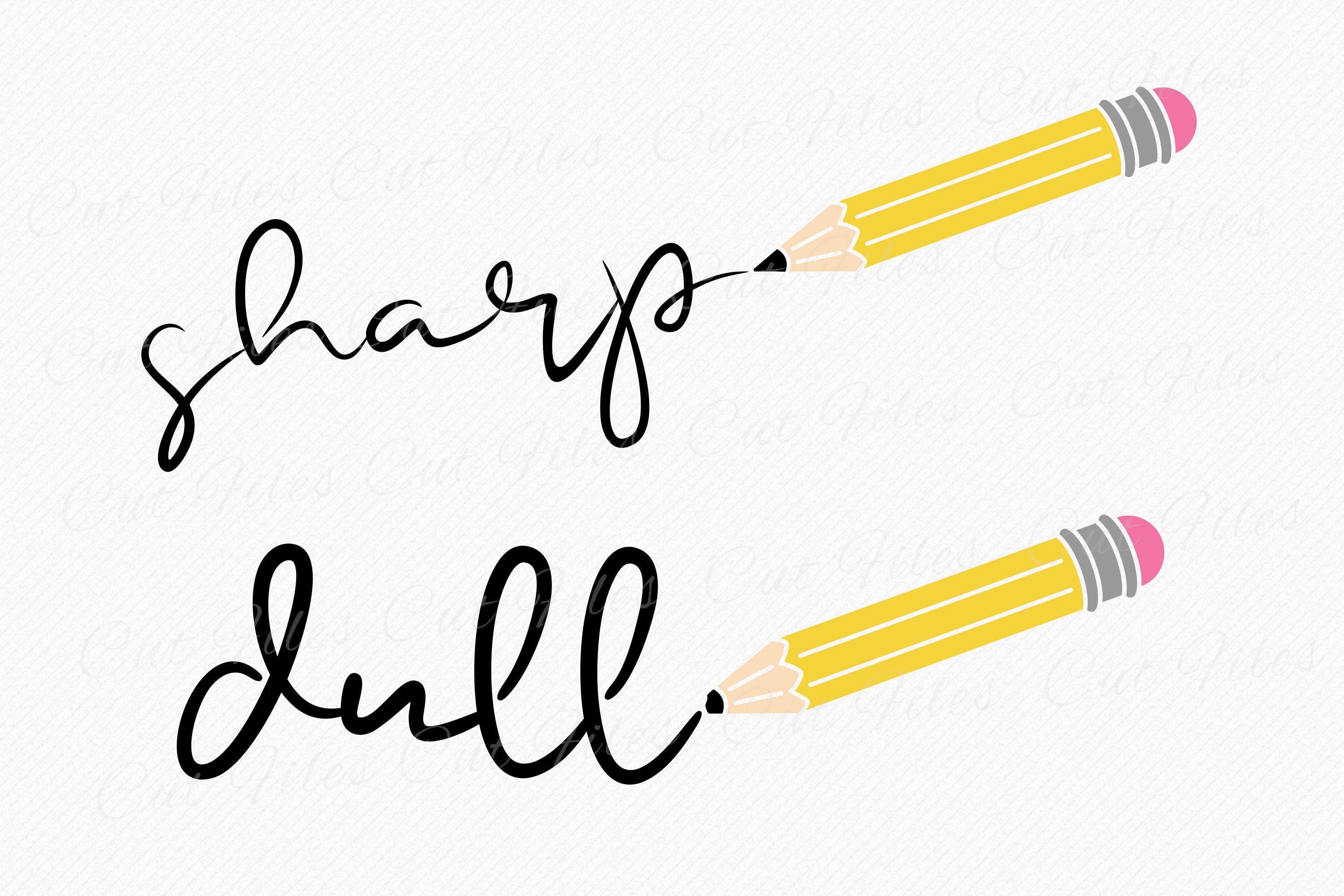 Teacher SVG Pencil Sharp Dull SVG Classroom SVG Sharp - Etsy Canada