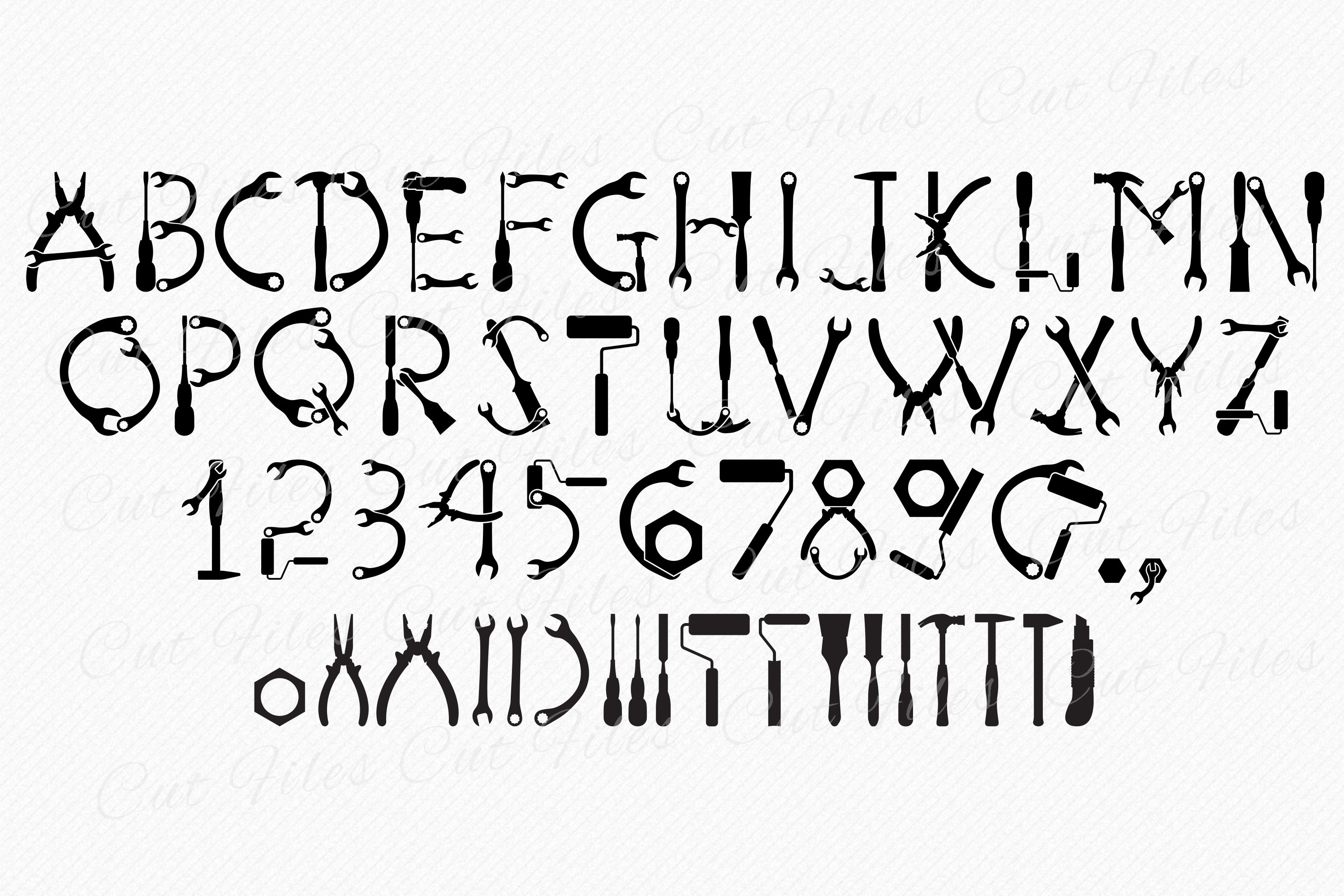 Tools Font SVG TTF OTF Font Tools Alphabet Tools Letters | Etsy New Zealand
