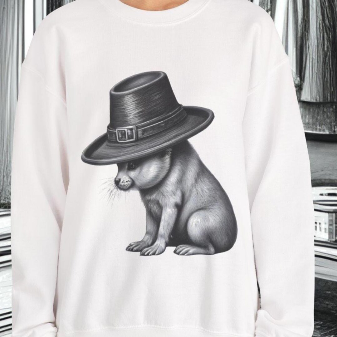 Gothic Animal Sweatshirt | Dark Academia Cottagecore Pullover | Cute ...