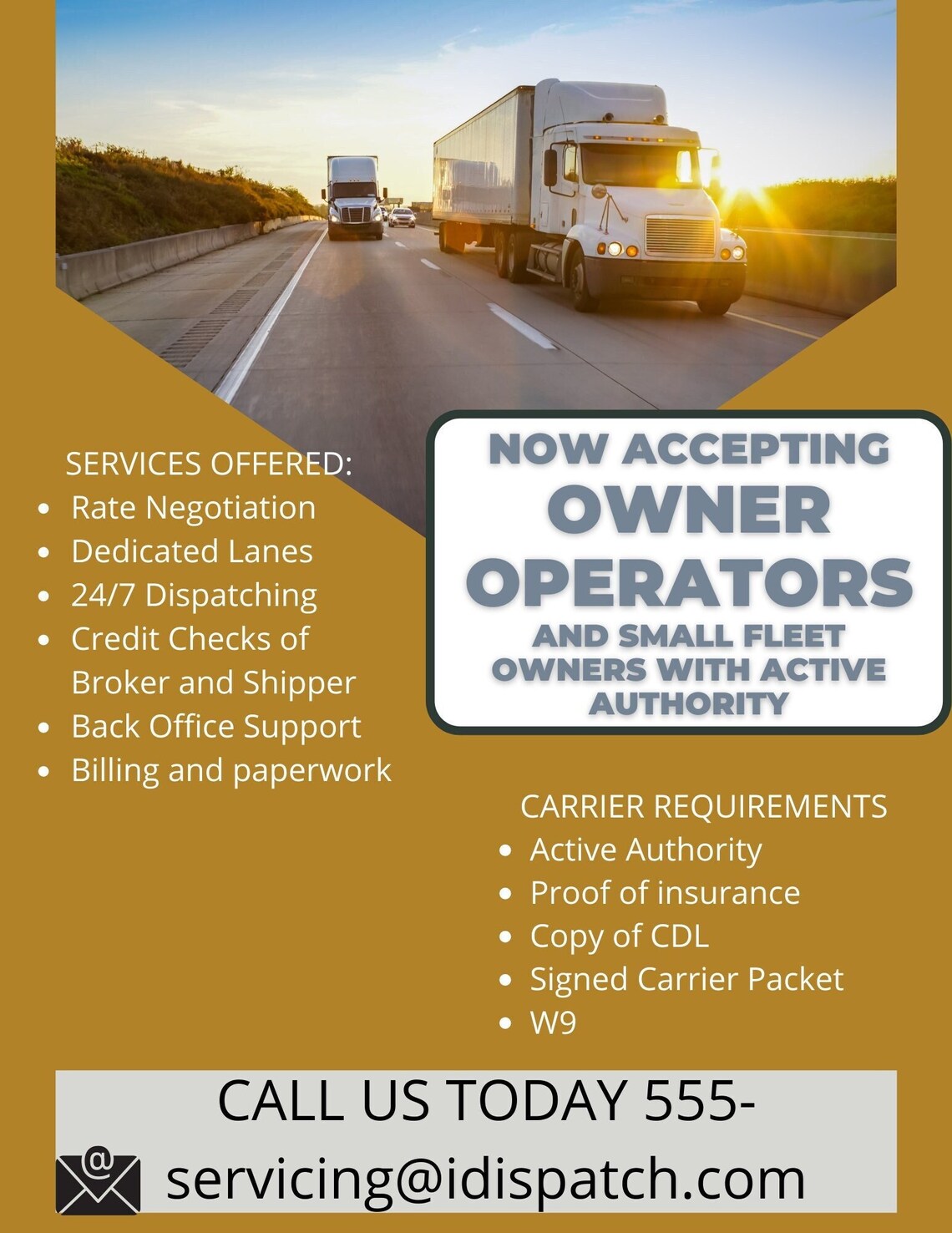Customizable Freight Dispatcher Flyer - Business Flyer - Etsy