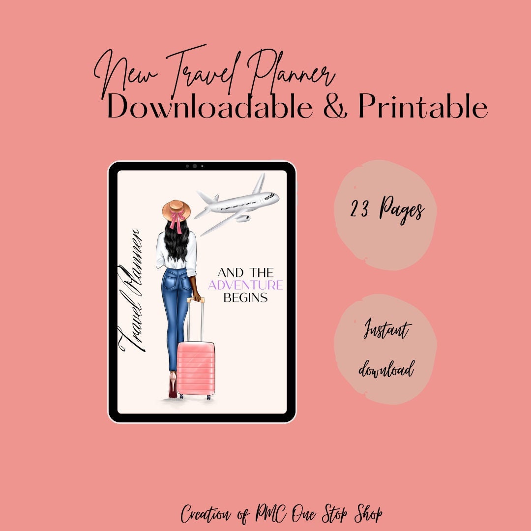 Cute Travel Planner - Printable Travel Journal - Instant Download ...